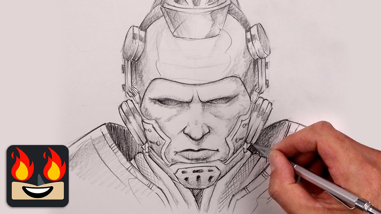 How To Draw Mr.Freeze | Batman Sketch Tutorial - YouTube
