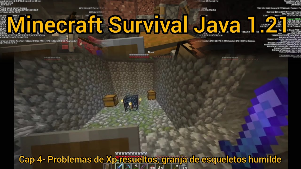 Minecraft Survival Java 1.21 Cap 4- Problemas de Xp resueltos, granjas ...
