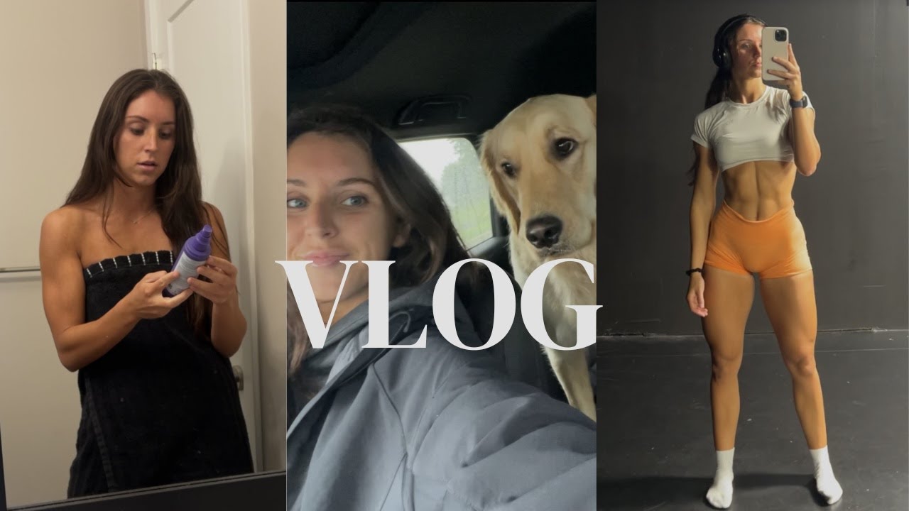 VLOG l life update, current training split, self tan, leg workout - YouTube