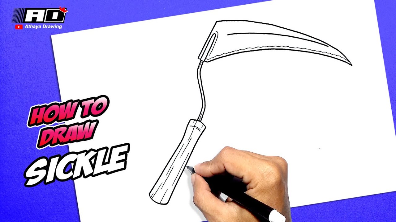 How to draw a Sickle - YouTube