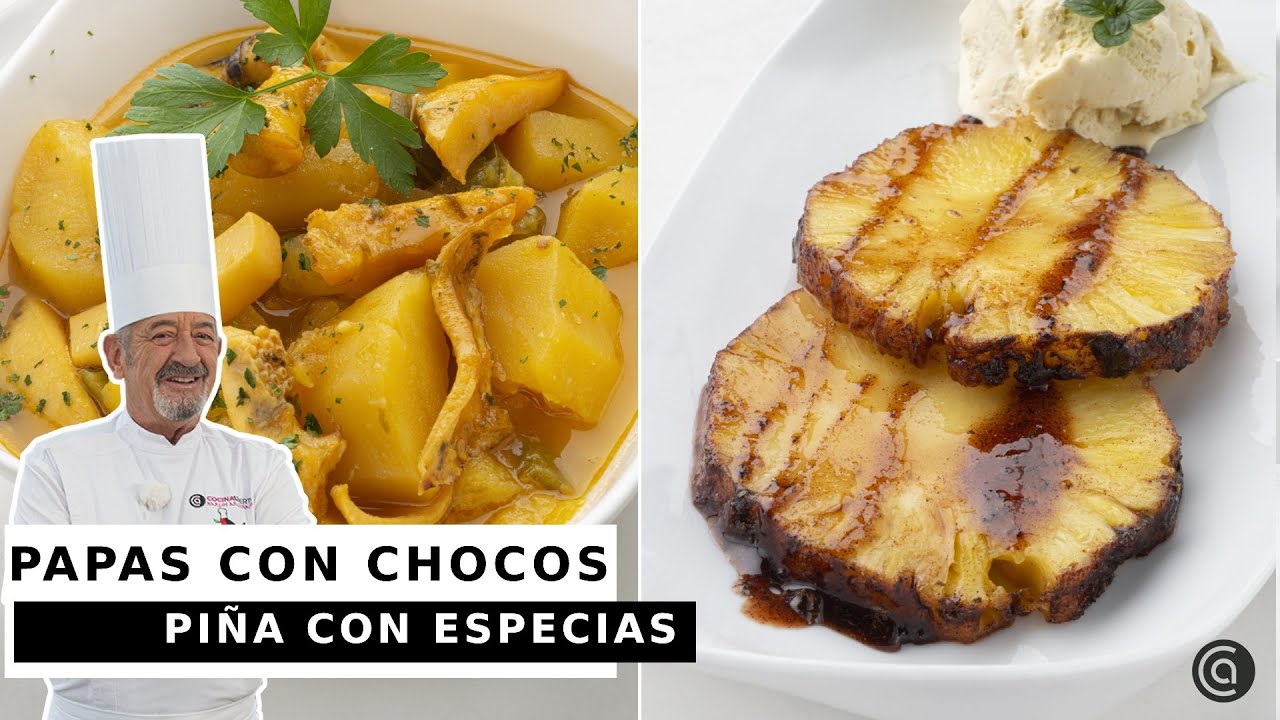 PAPAS con CHOCO y PIÑA con especias ¡Menudo SABOR! // Arguiñano - YouTube