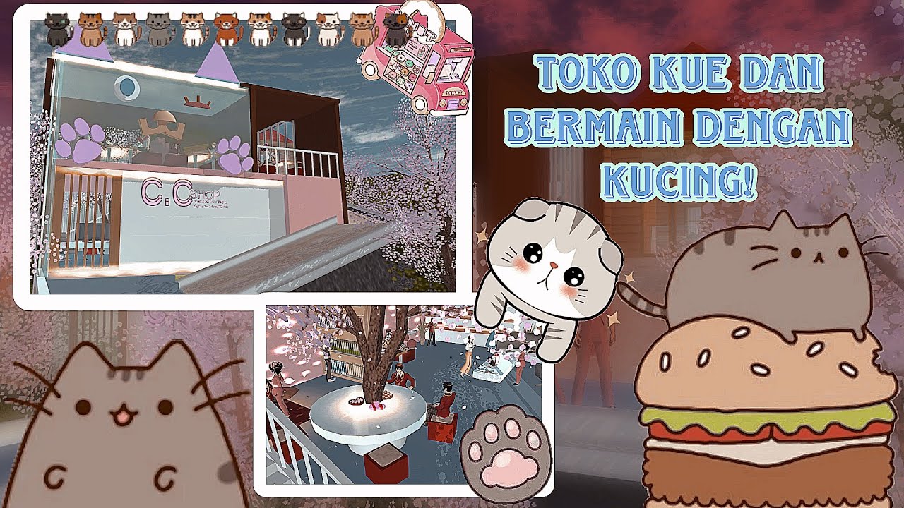 ID props C.C cat.cake shop || Sakura School Simulator - YouTube