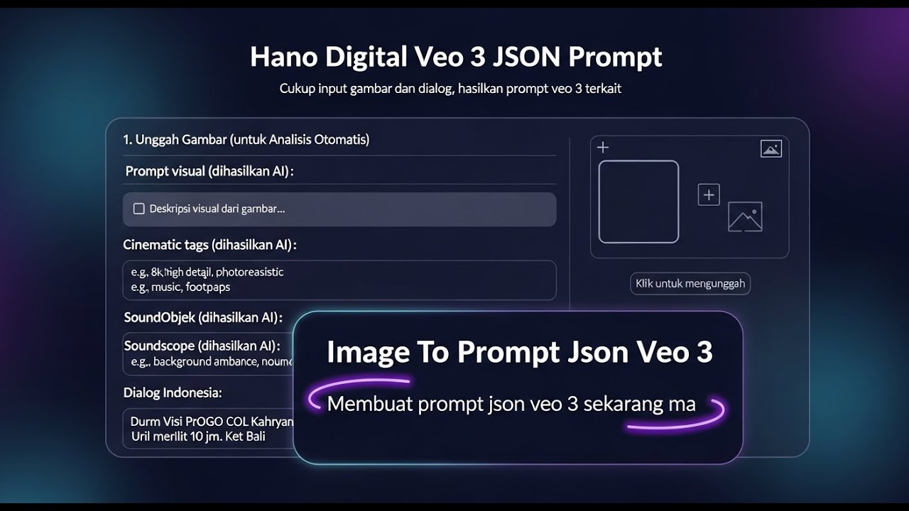 IMAGE AUTO PROMPT JSON VEO 3 - YouTube