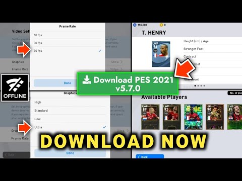 DOWNLOAD PES 2021 MOBILE OFFLINE PATCH | iOS & Android | 90 FPS + Ultra Graphics | Updated Version