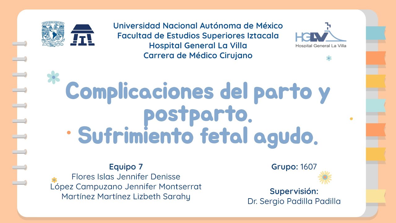 7. Complicaciones del parto y posparto. Sufrimiento fetal agudo. - YouTube