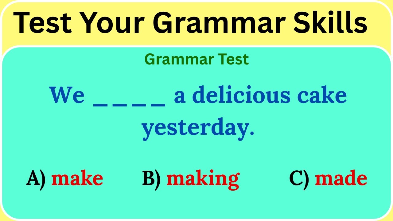 Mix Grammar Test: Test Your Grammar Skills - YouTube
