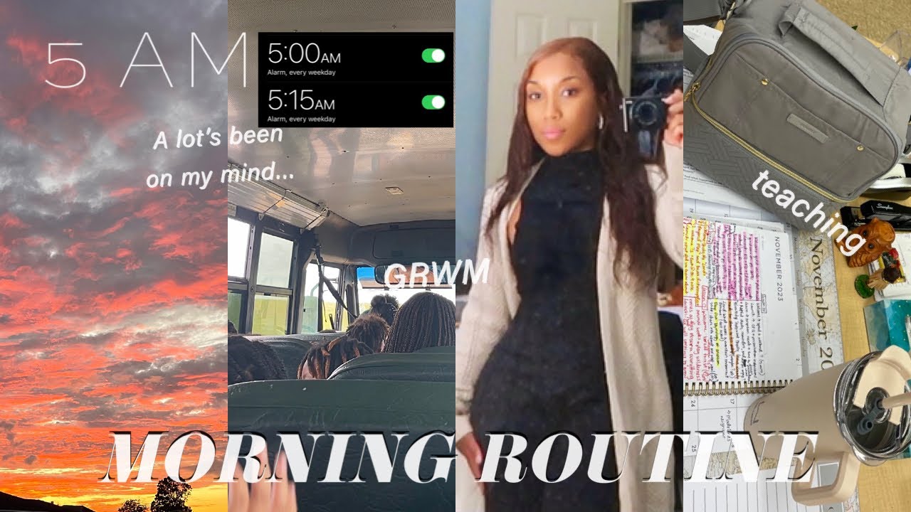 WAKING UP @ 5 AM FOR A WEEK ROUTINE ⏰ Start the day positively + Being ...