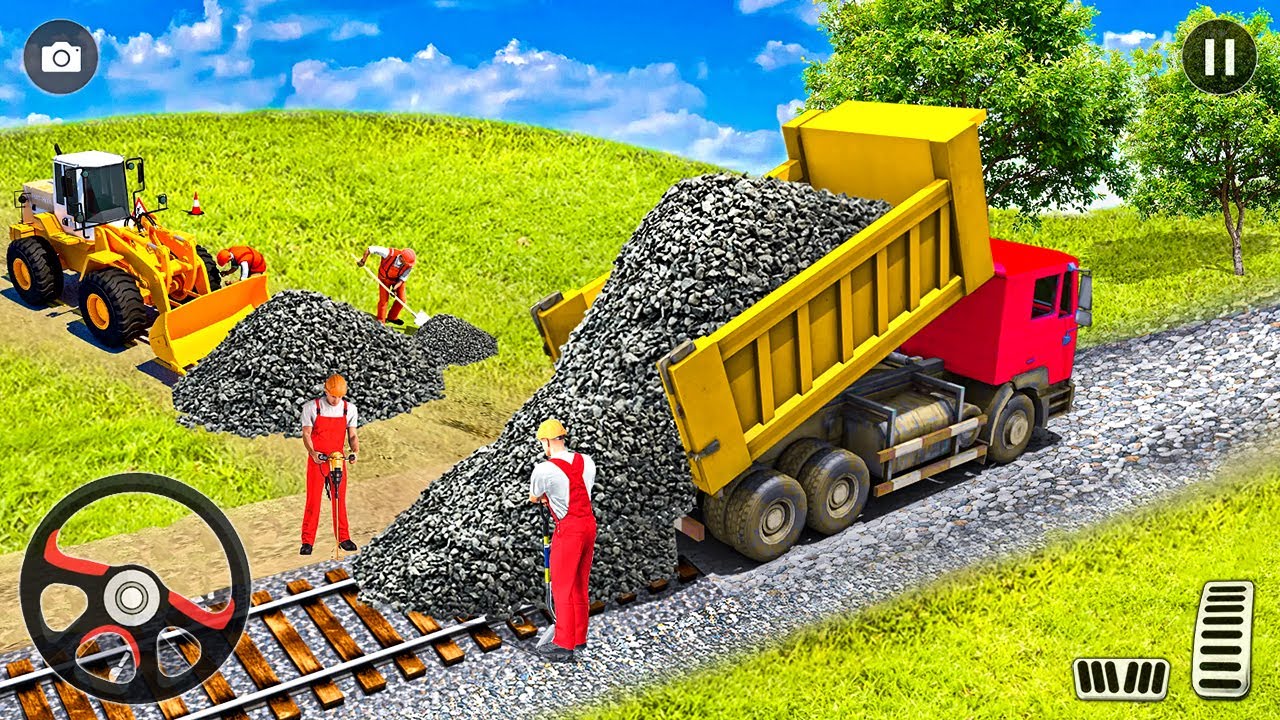 JCB Railroad Builder Simulator 3D - City Train Station Building ...