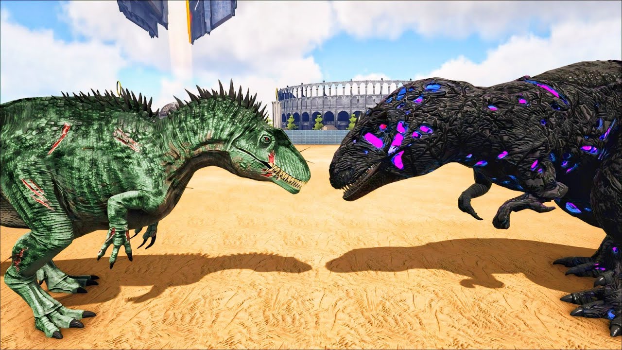 CRUPTED APEX GIGA VS SAVAGE ACRO | ARK Epic Dino's Battle | DINOWORLD ...