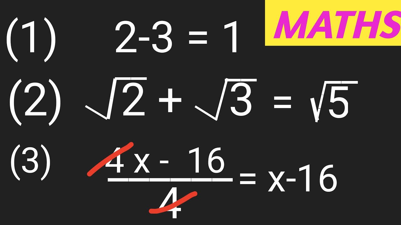 Beginner math problems | Do you make these mistakes in maths? - YouTube