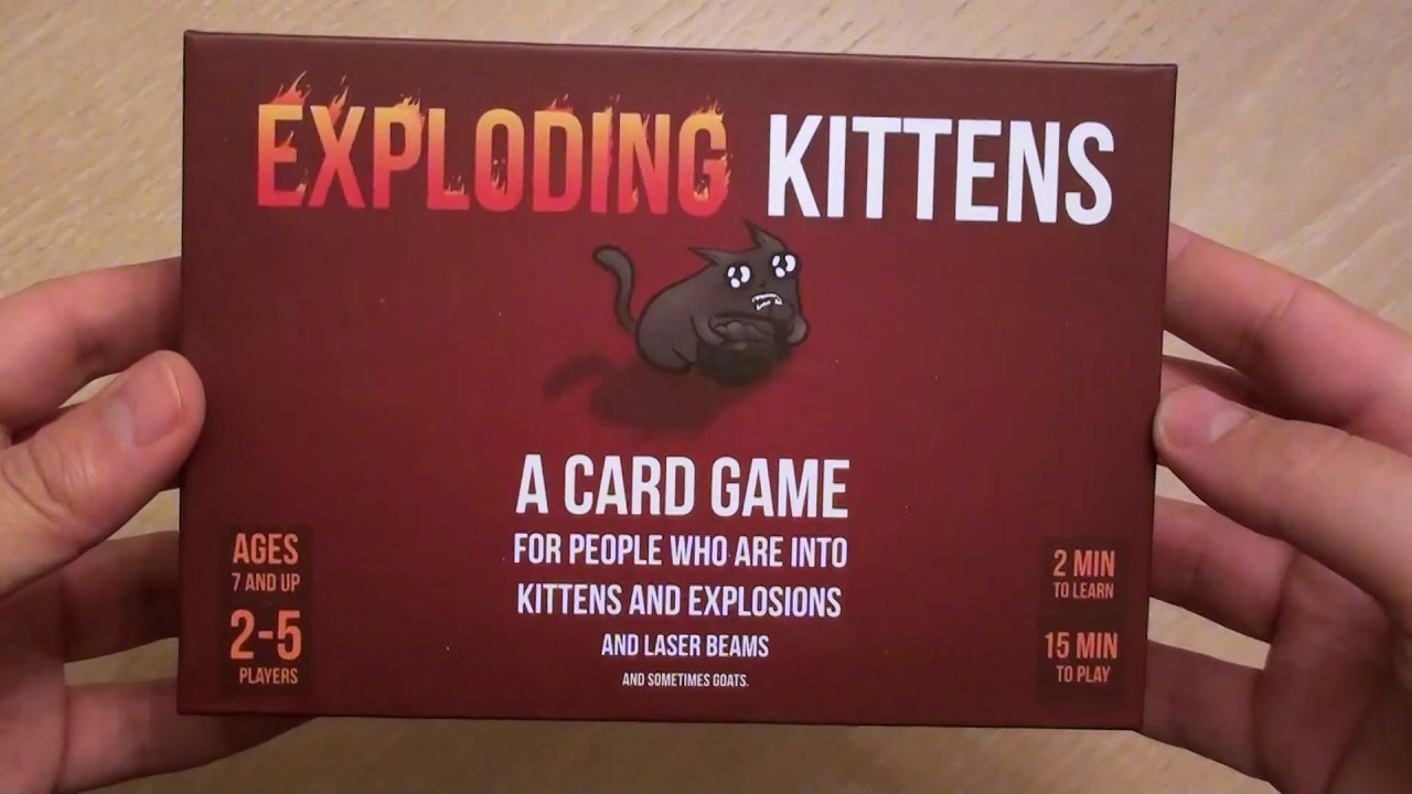 Exploding Kittens Card Game Unboxing - YouTube