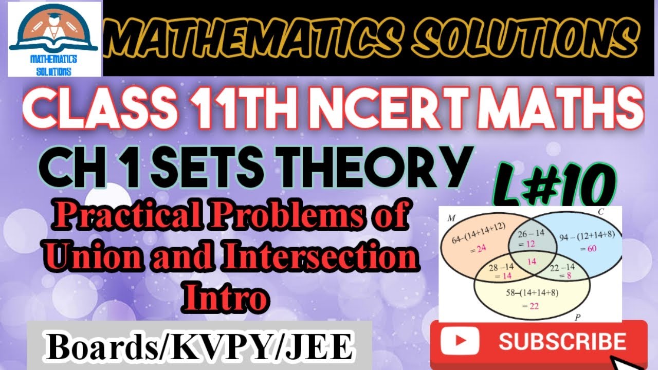SETS THEORY Practical Problems 1.6 INTRO I NCERT/CBSE MATHEMATICS 11 I ...