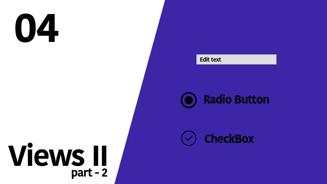Android Tutorial Series 04 Edittext Checkbox Radiobutton Scrollview Malayalam Youtube