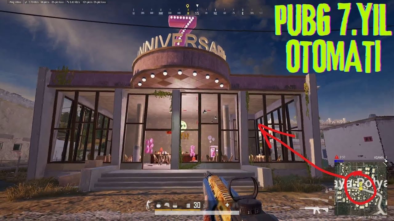 PUBG 7. YIL OTOMATI VE GÖREVLER - YouTube