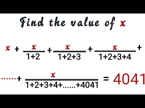 Find the value of x in the given expression | Olympiad question | Basics of Maths - YouTube