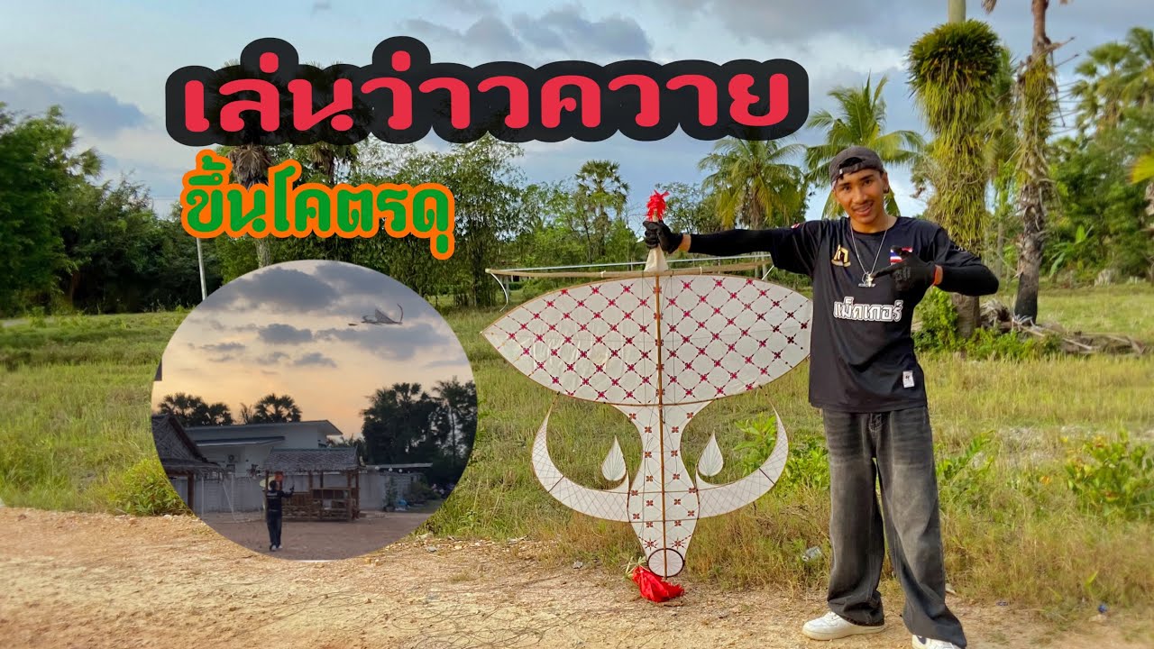 เล่นว่าวควายเสียงโคตรดุขึ้นโคตรดี | How to make a buffalo kite - YouTube