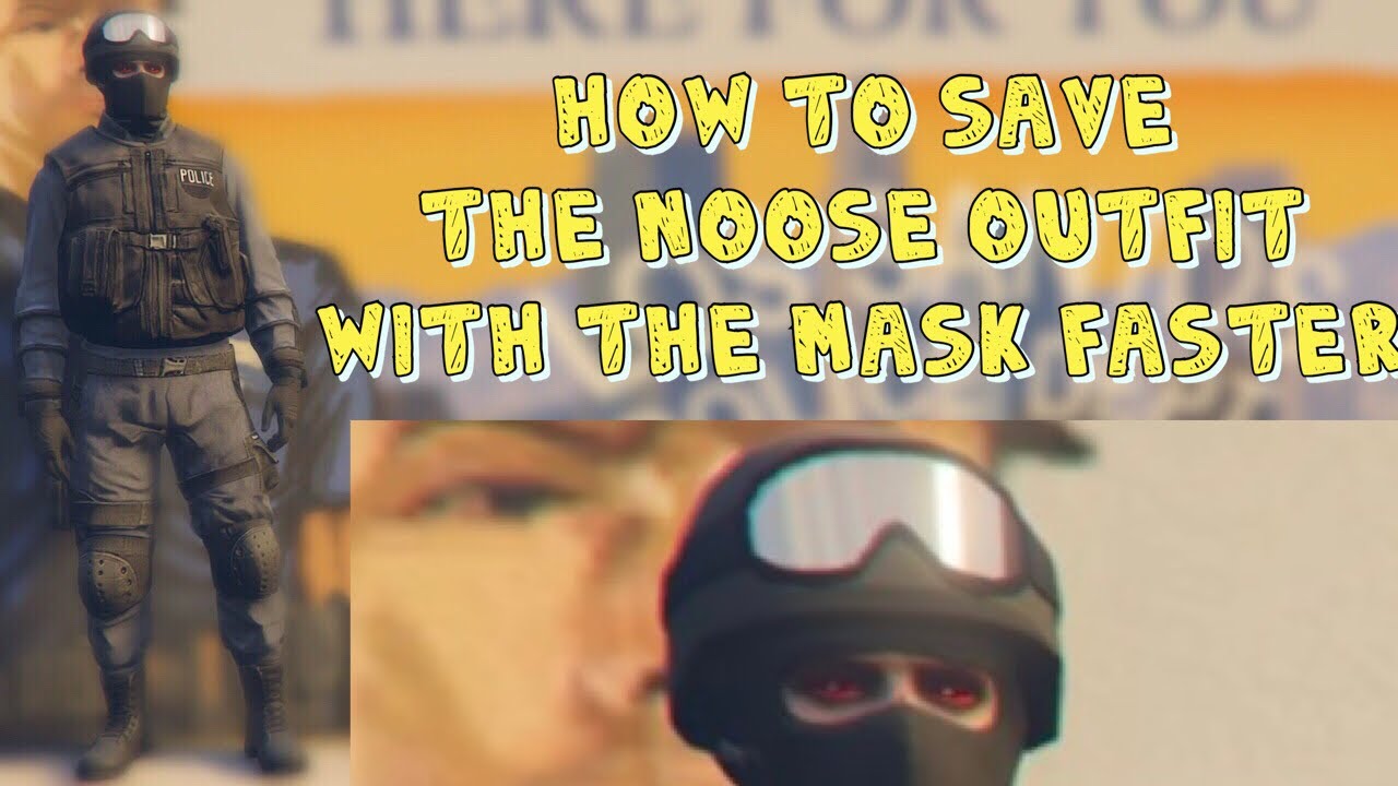 HOW TO SAVE THE NOOSE/POLICE OUTFIT WITH THE MASK (easy method) 1.50 ...