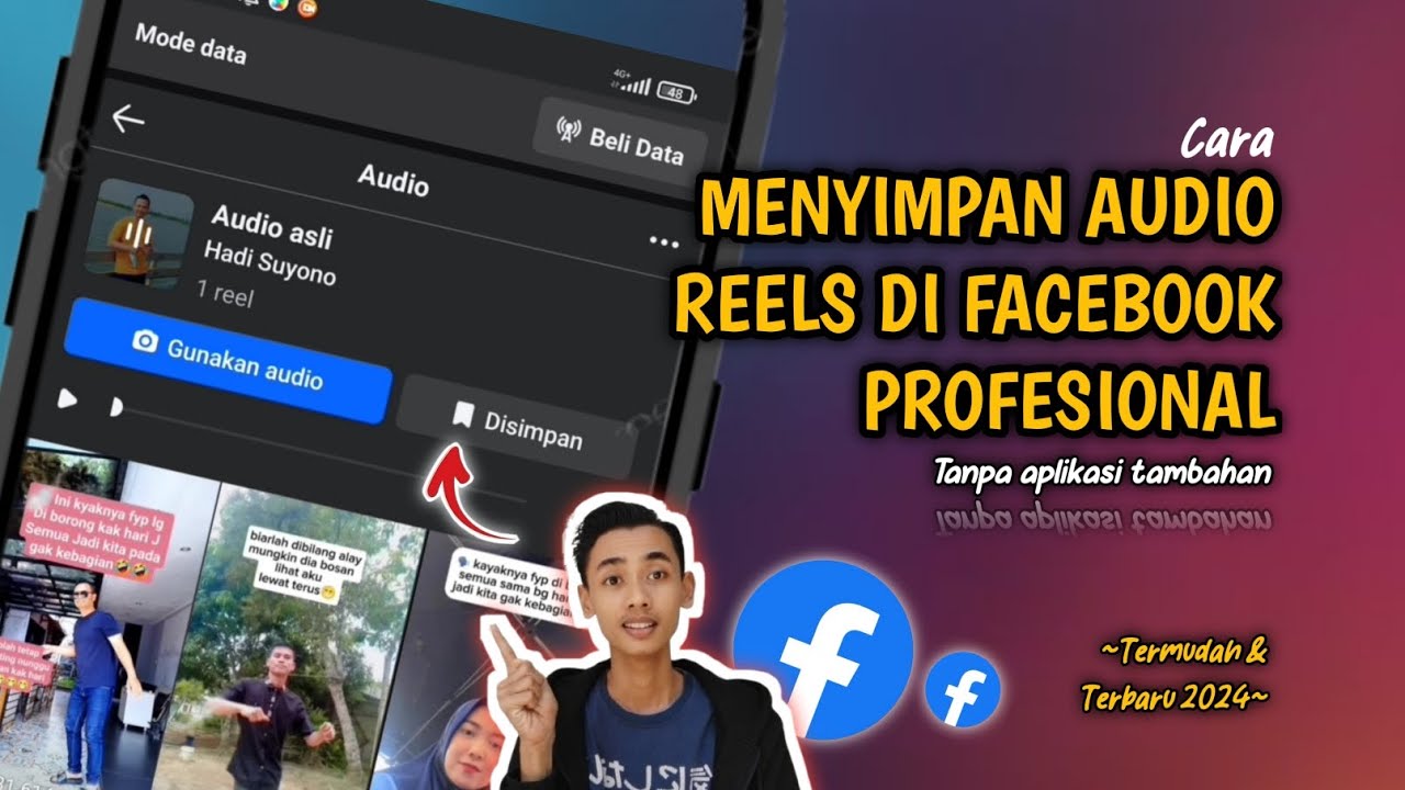 Gampang Banget Cara Menyimpan Audio Reels Di Facebook Profesional - YouTube