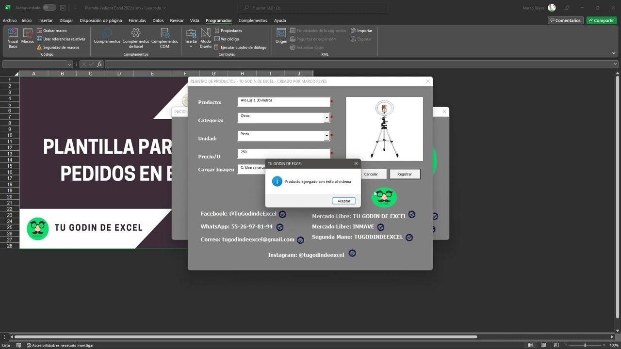 Video Tutorial Plantilla Gestión de Pedidos en Excel 2022 - YouTube