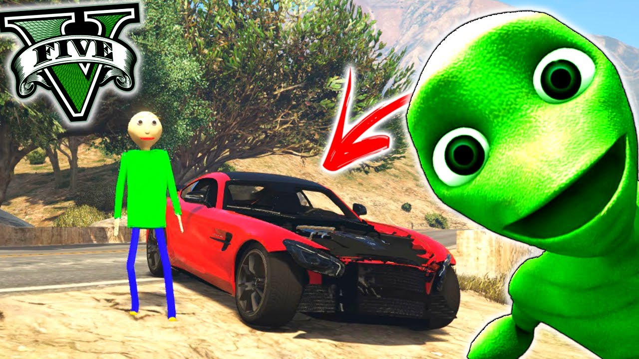 PROFESSOR BALDI DESTRUINDO CARROS no GTA 5 ! Dame Tu Cosita - YouTube