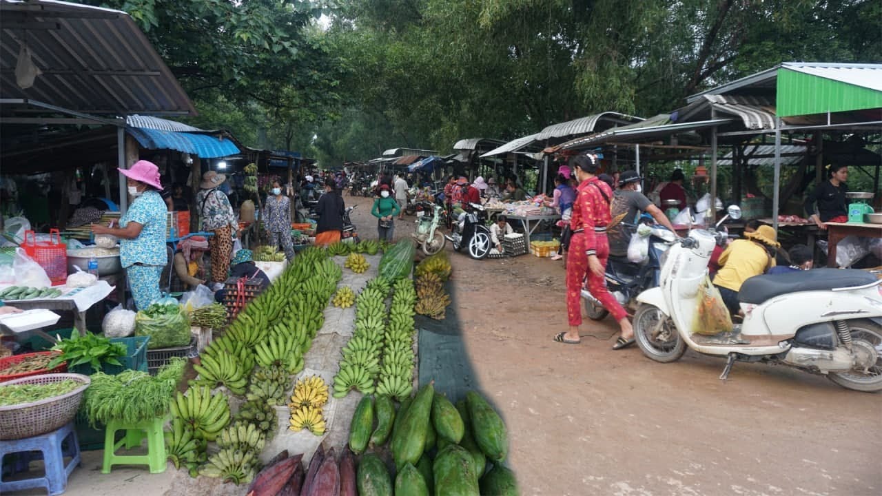 Morning Food Market Scene @Countryside - Market Show Countryside Life ...