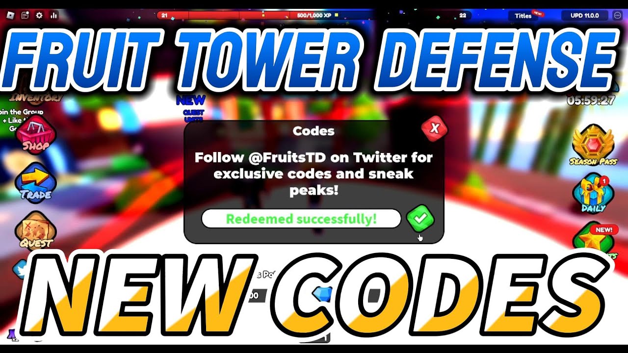 *WORKING CODES* Fruit Tower Defense New Codes for September 2024 - YouTube