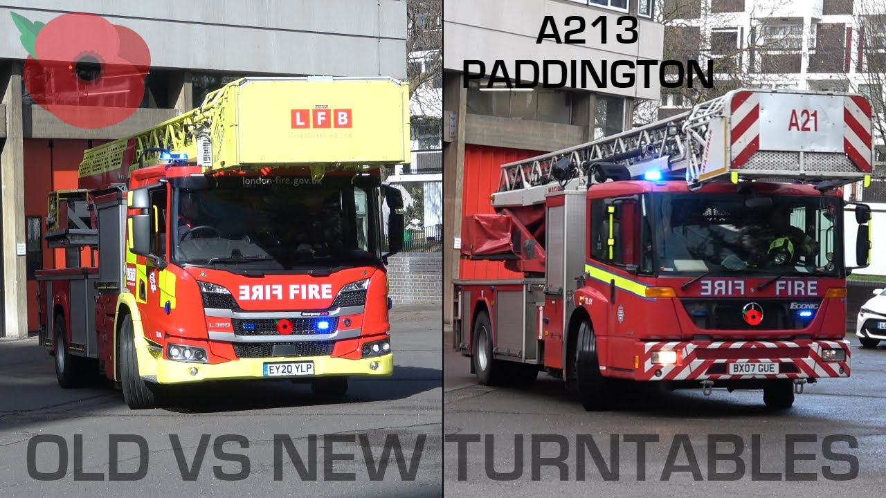 NEW vs OLD - London Fire Brigade Paddington (A213) Scania and Mercedes ...