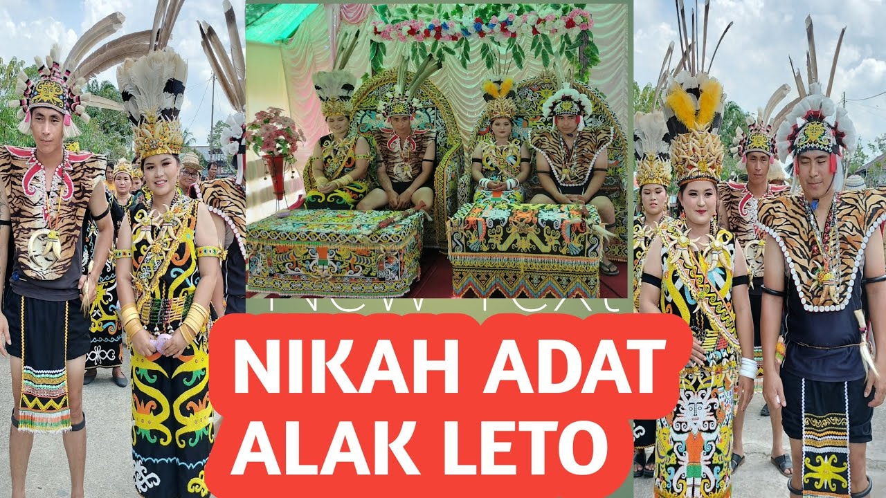 Nikah Adat/ acara Alak Leto Dayak Kenyah di Desa Teras Nawang - YouTube