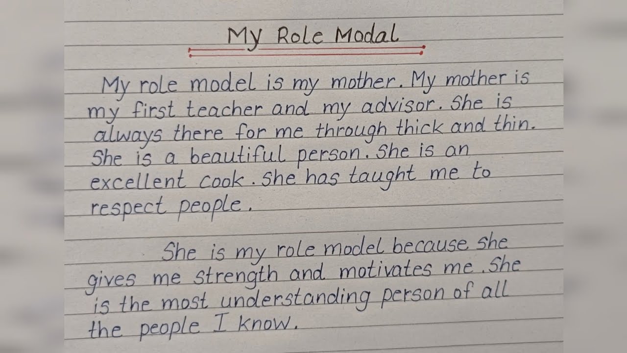 Write an Essay on My Role Model / My Mother/Essay Writing/English ️ ...
