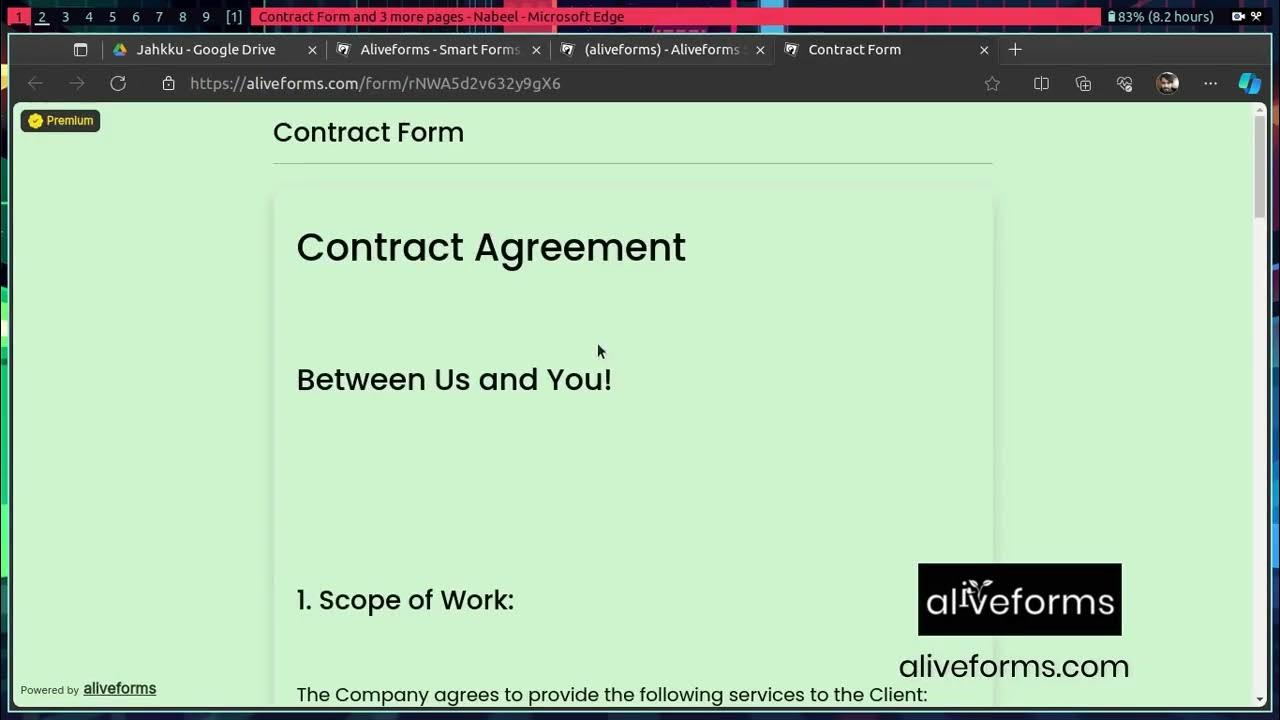 PDF Form Contract Sign Demo in Aliveforms - YouTube