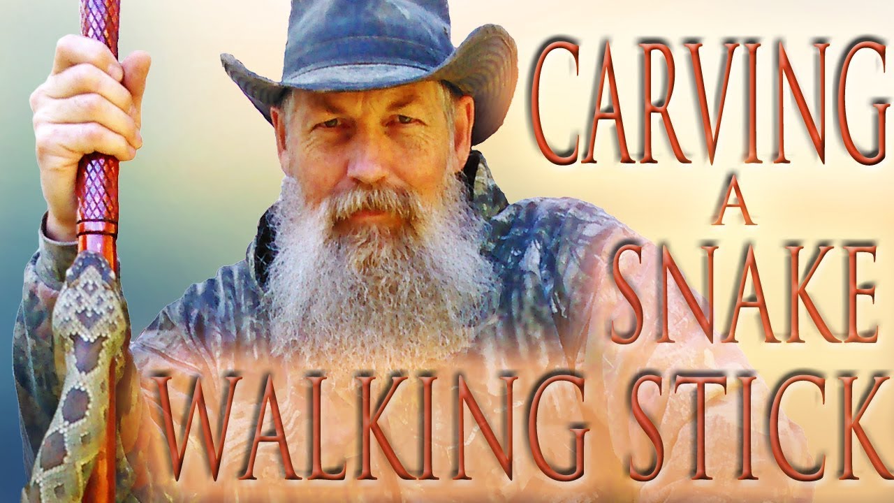 CARVING A RATTLESNAKE ON A STAFF - YouTube