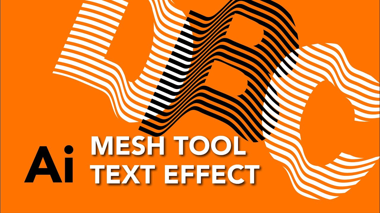 Mesh Tool Text Effect | Illustrator Tutorial - YouTube