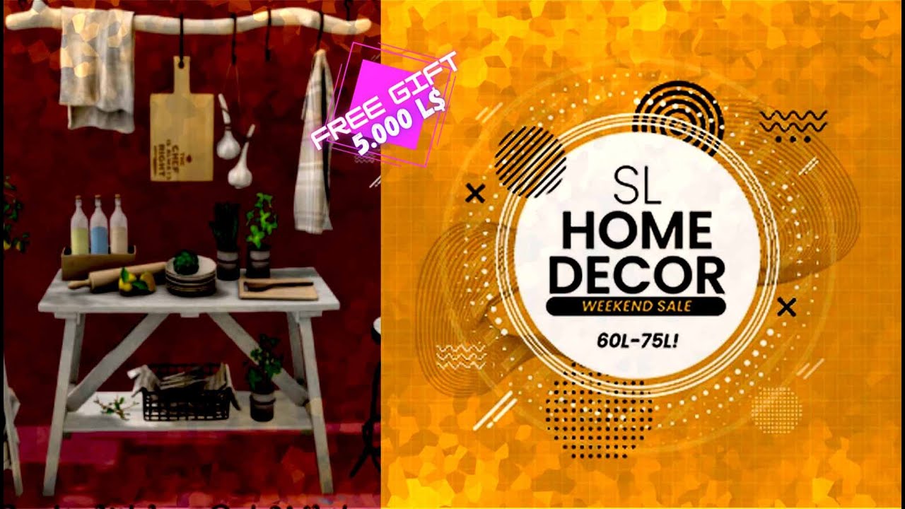 🟪 SL HOME DECOR WEEKEND SALE | Second life | Weekly Event | Free Gift 💝 ...