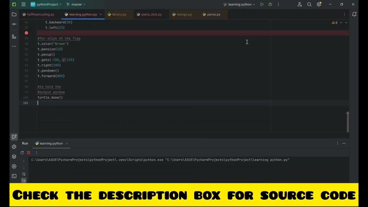 Indian flag in Python Turtle Project - YouTube