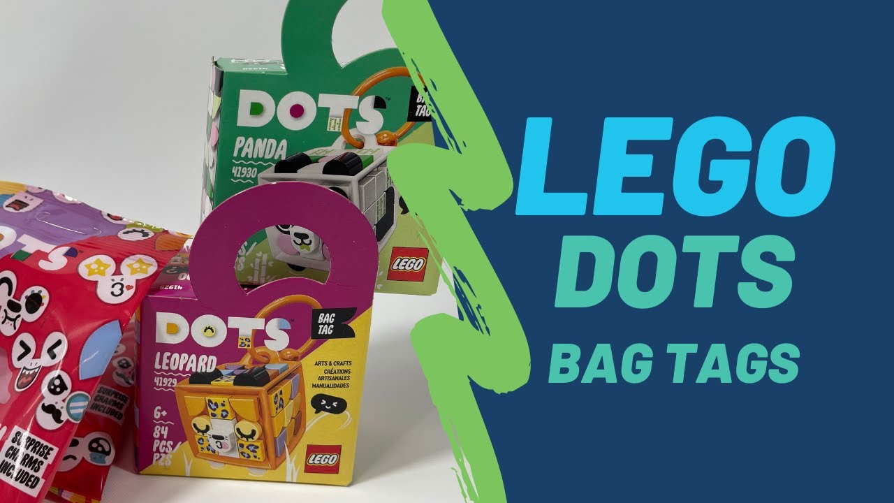 LEGO Dots Bag Tags Panda & Leopard, Dots Charms Series 4 Unboxing Toy ...