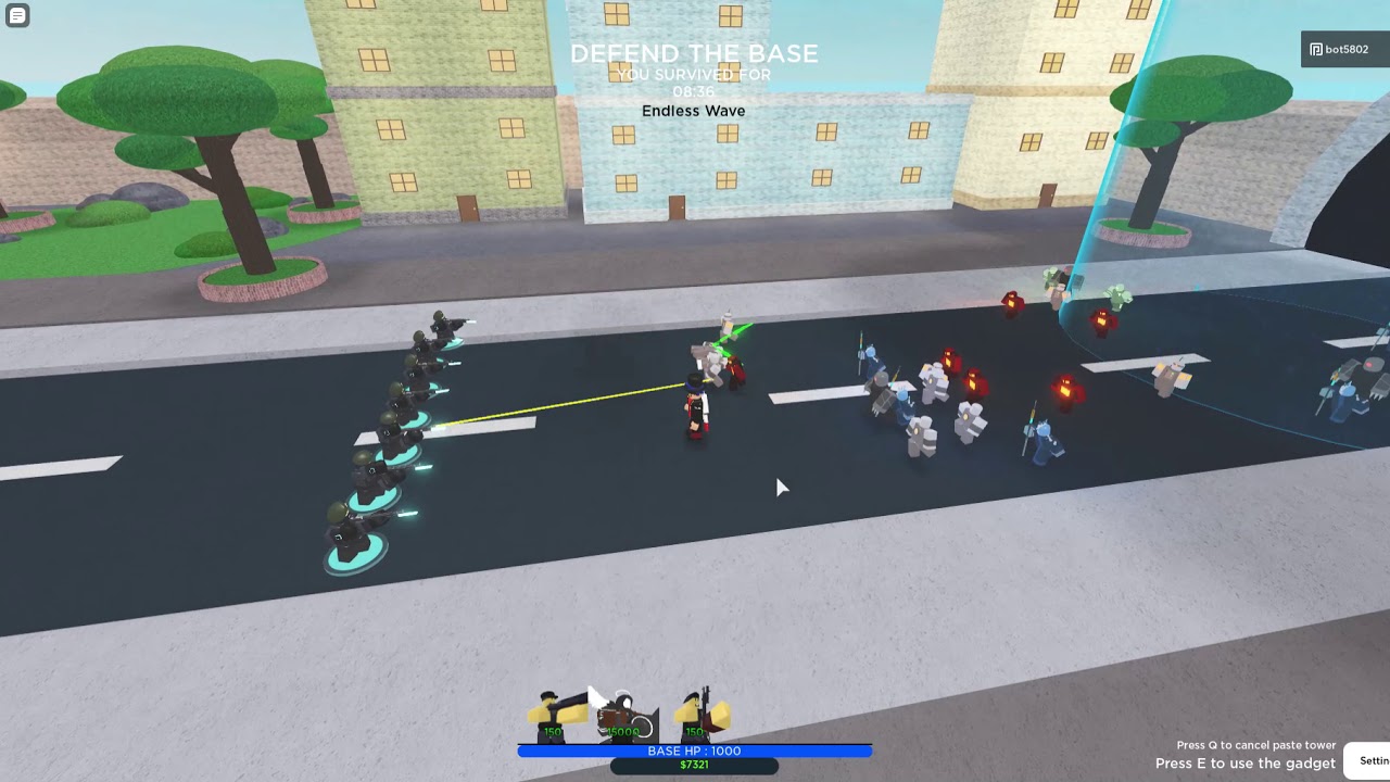 Roblox base defense[endless wave] - YouTube