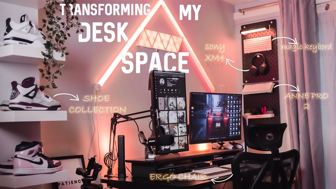 Modern Office Makeover & Desk Setup Tour I DIY Transformation - YouTube