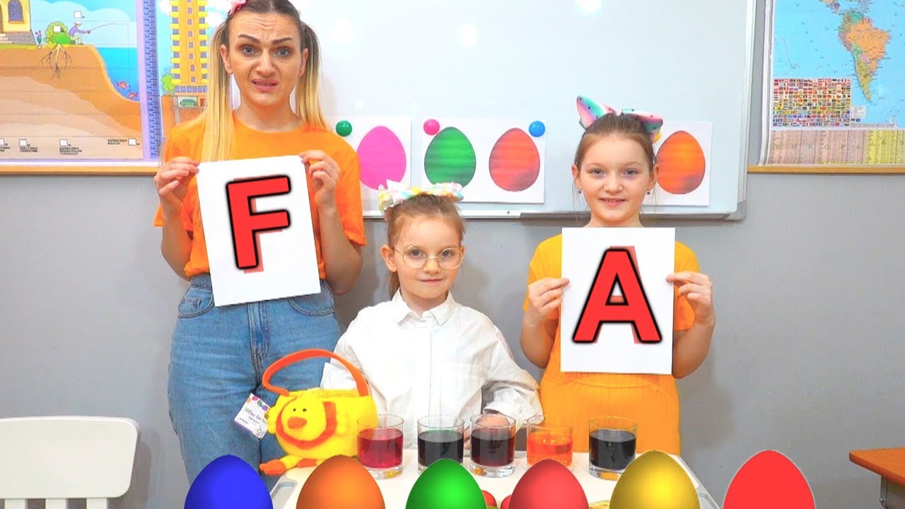 Eleva eminenta si eleva repetenta invata culorile si vopsesc oua de ...