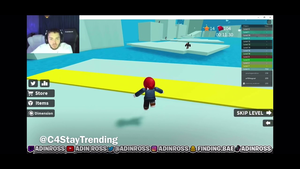 Adin Ross Plays Roblox Speed Run *And Rages* - YouTube