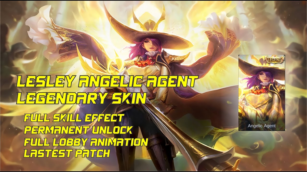 Legend Lesley Angelic Agent Skin | 100% Work | Full Animation + Skill ...