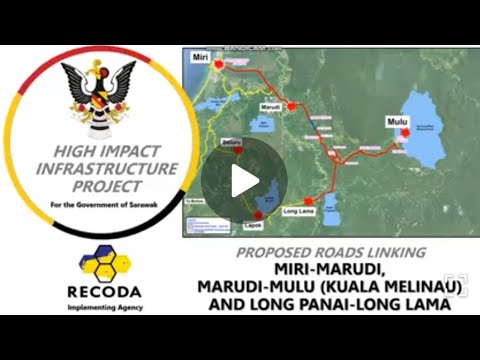 PEMBINAAN JALAN MIRI KE MARUDI - YouTube