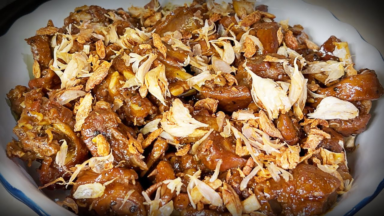 ADOBONG KAMBING NA MAY SINANGAG NA BAWANG NA TAGALOG... MAPAPAUNLI-RICE ...