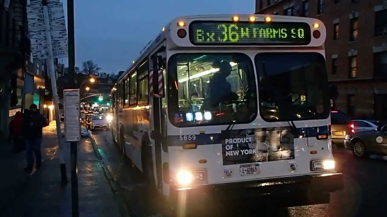 MTA New York City Bus New Flyer D60HF 5659 on the Bx36 - YouTube