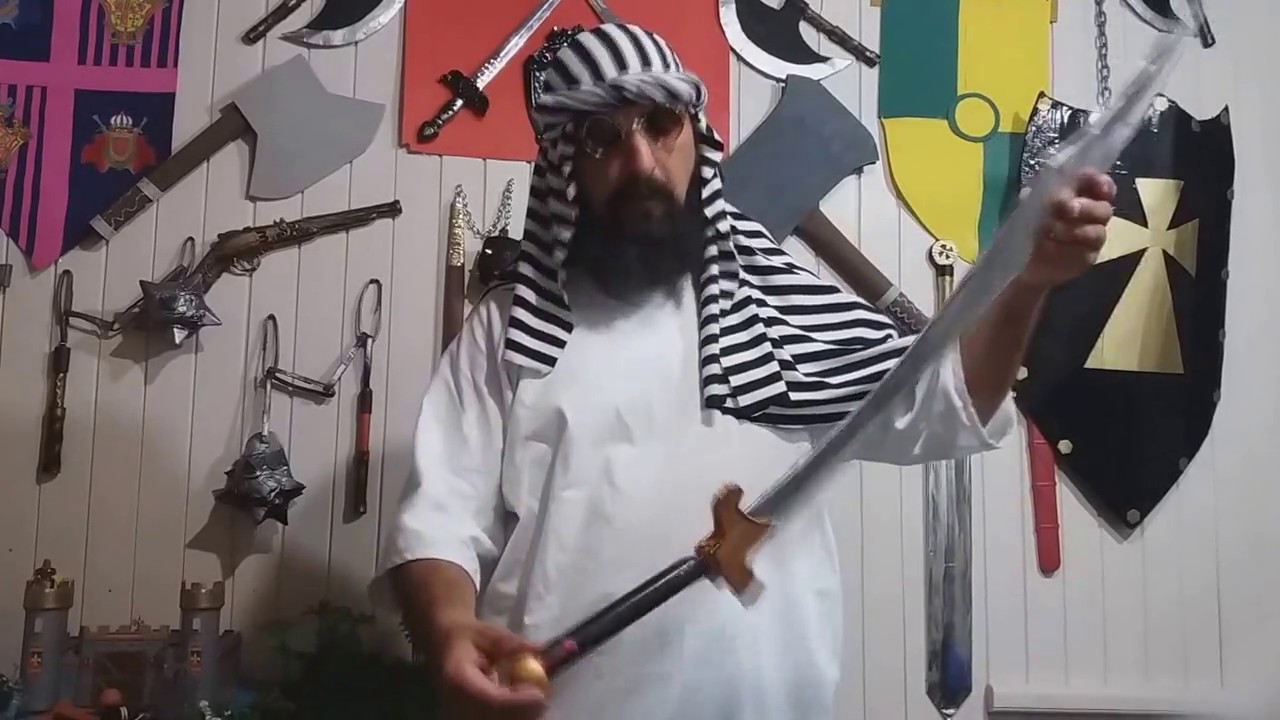 COMO FAZER UMA ESPADA ÁRABE ( CIMITARRA). - YouTube