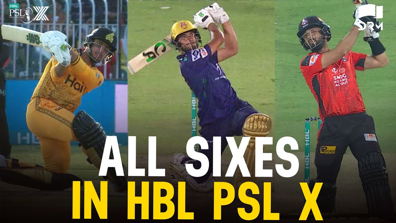 Every Epic Six in PSL X 2025! 🏏 Explosive Hits | HBL PSL X | M3O1K ...