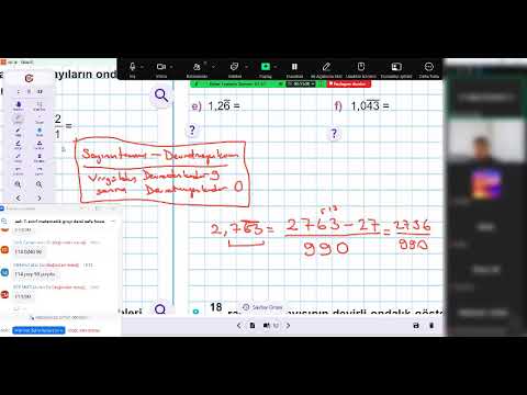 5 kasım 7  sınıf matematik dersi sefa hoca devirli sayılar