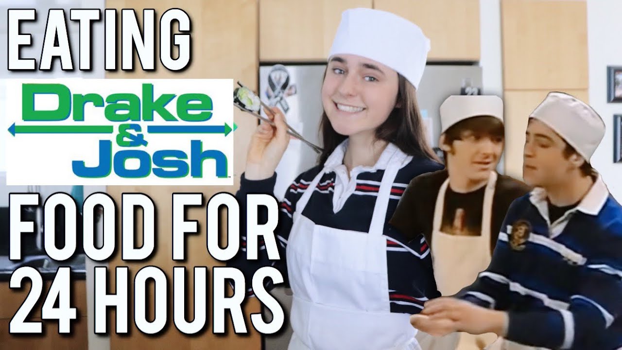 EATING DRAKE & JOSH FOOD FOR 24 HOURS - YouTube