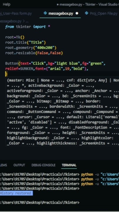 Tkinter Python Creating A Messagebox Youtube
