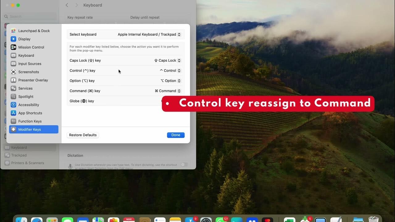 How to Reassign Command Key to Control Key on Mac - Straight forward step - YouTube