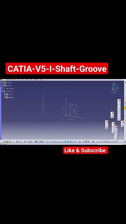 CATIA-V5-I-Shaft-Groove-Command - YouTube